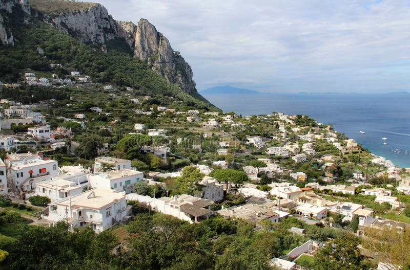 Beautiful View of Anacapri, Campania, Italy Stock Photo - Image of ...