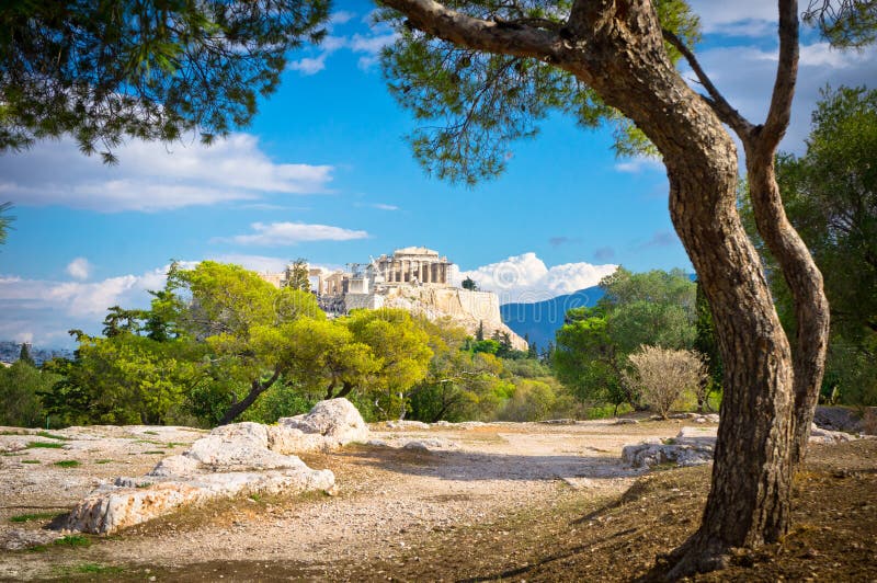 Beautiful View of Ancient Acropolis Stock Image - Image of attraction ...