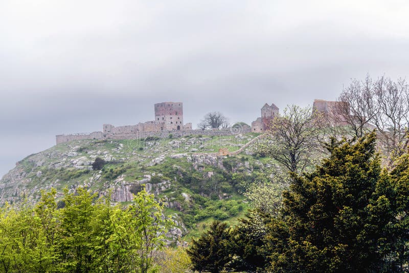 Beautiful View of Ancient Ruins Hammershus on the Island Bornholm ...