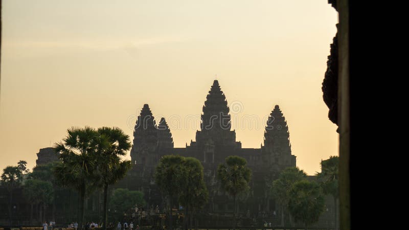 Beautiful View of Angkor Wat Stock Image - Image of historical ...