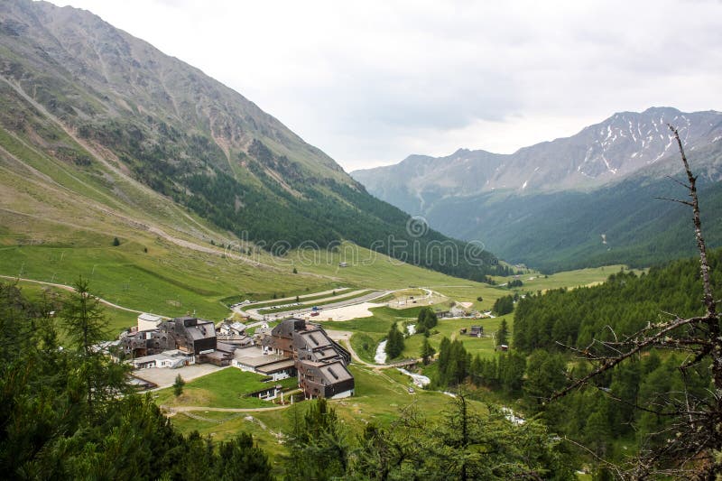 A Beautiful View of the Austrian Alps Stock Photo - Image of grass ...
