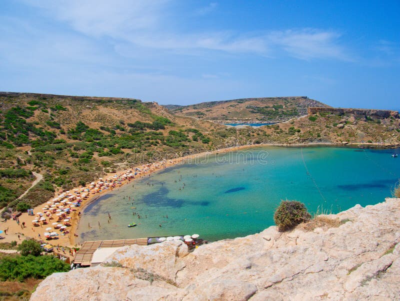 Beautiful View of the Azure Bay. Malta Stock Photo - Image of nature ...