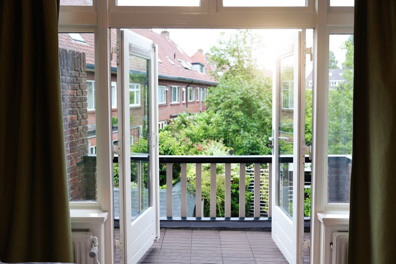 Beautiful View Balcony Inner Yard Green Trees Apartment Stock Photos ...