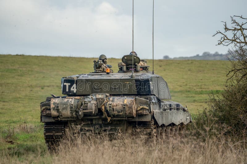 Beautiful View of Battle Tanks on a Combat Exercise Editorial Stock ...