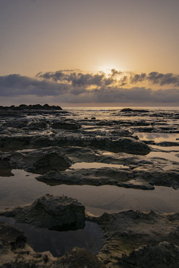 Beautiful View of Beach or Sea Side with Amazing Waves. Long Exposure ...