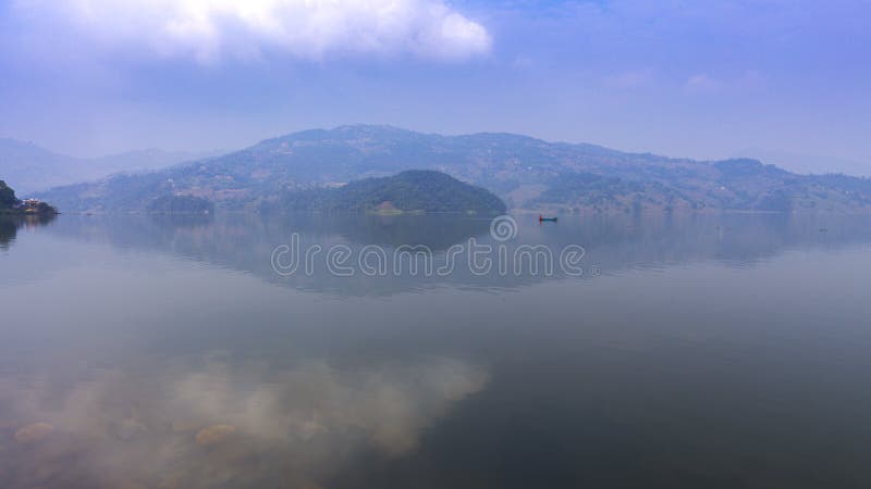 Beautiful View of the Begnas Lake Stock Image - Image of boat, nepal ...