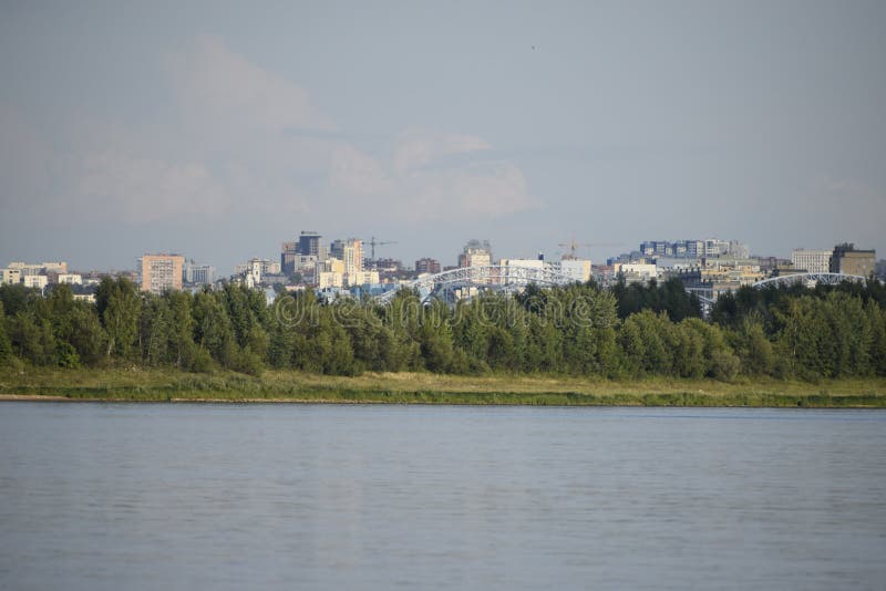 The Beautiful View of City Across the Great River 2. Stock Photo ...