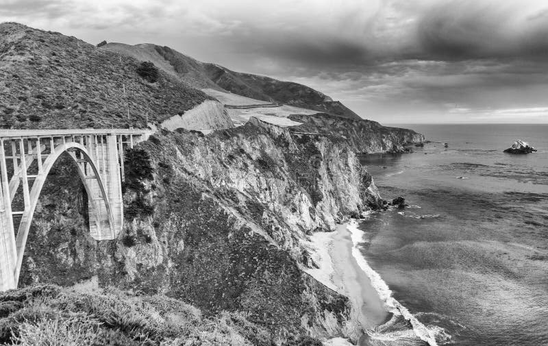 Beautiful View of Bixby Bridge in Big Sur, California Stock Photo ...