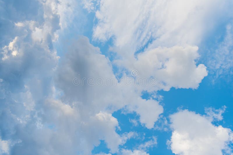 Beautiful View of Blue Sky with Clouds. Partly Cloudy. Background Cloud ...