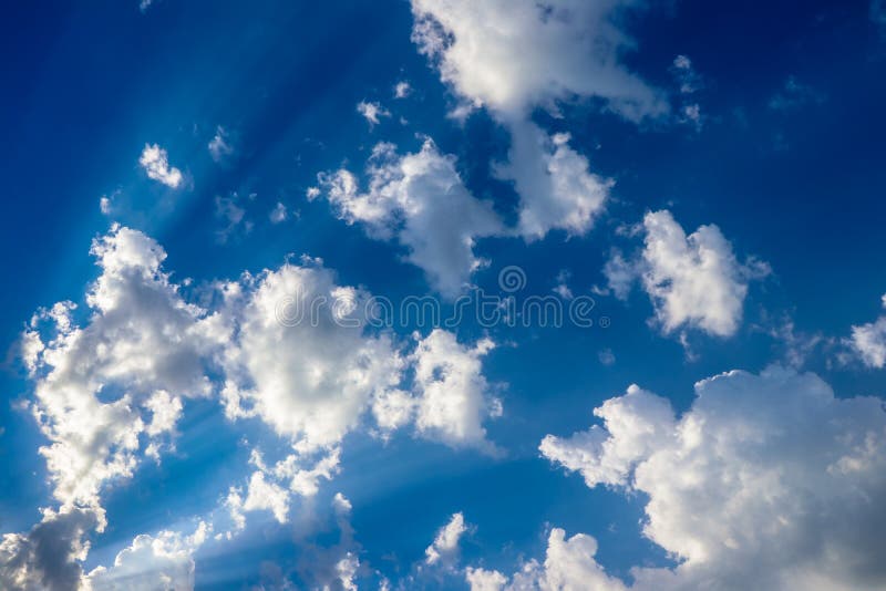Beautiful View of Blue Sky with White Cloud Stock Photo - Image of ...