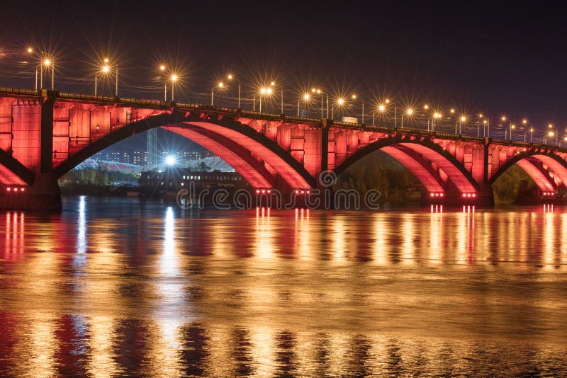 Beautiful View of a Bright and Colorful Bridge Across the River ...