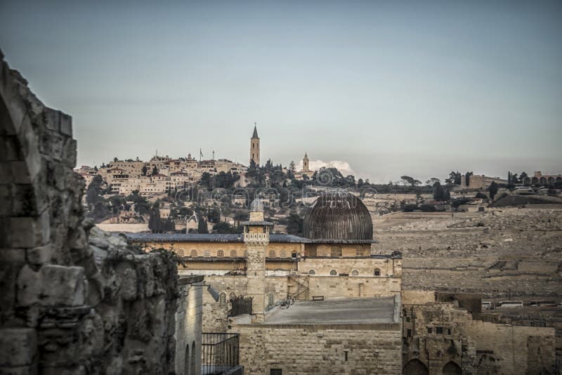 Old Town of Jerusalem stock photo. Image of mount, buildings - 263904030