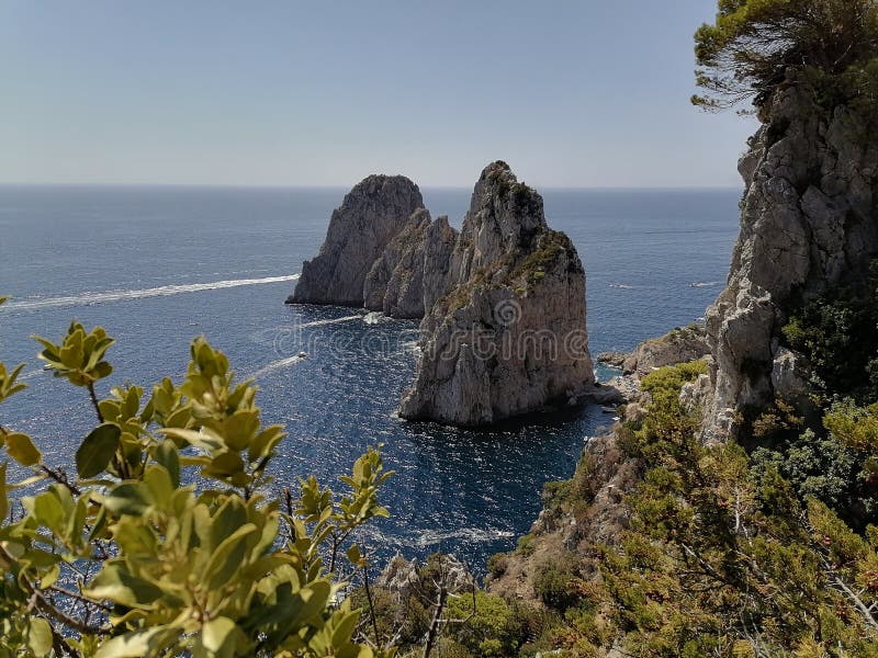 View from Capri. stock photo. Image of views, ocean, destination - 24101570