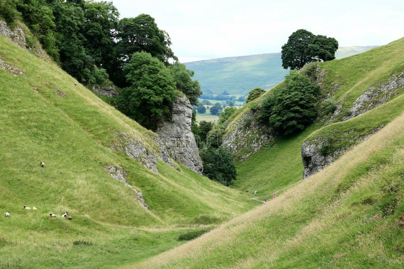 Beautiful View of Castleton, Peak District National Park with Greenery ...