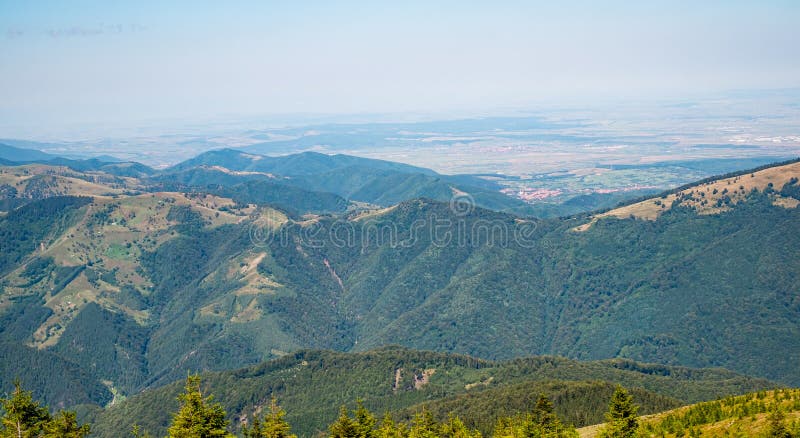 Beautiful View from Cindrel Mountains Stock Photo - Image of green ...