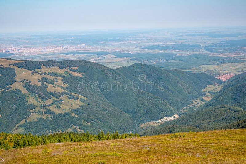 Beautiful View from Cindrel Mountains Stock Image - Image of pasture ...