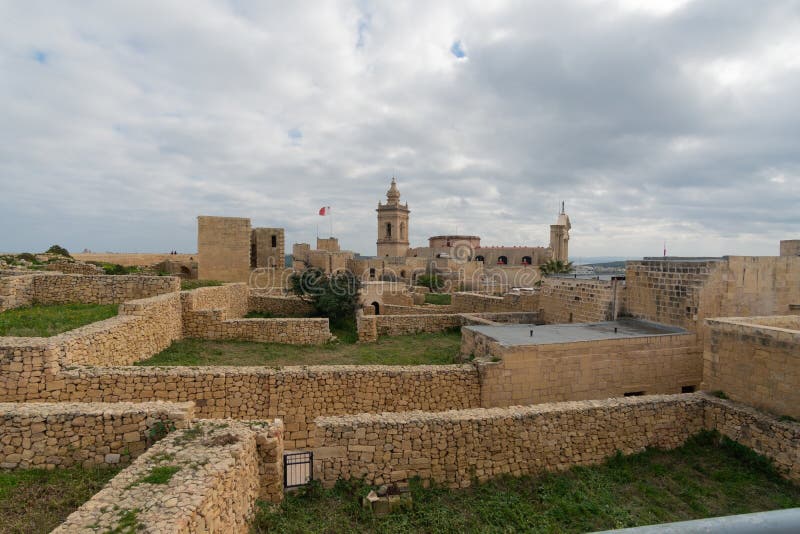 Beautiful View of the Citadel of Victoria in Gozo Malta Stock Photo ...