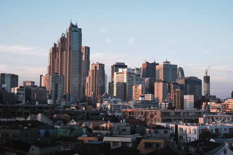 Beautiful View of a Cityscape with High-rise Buildings Stock Photo ...