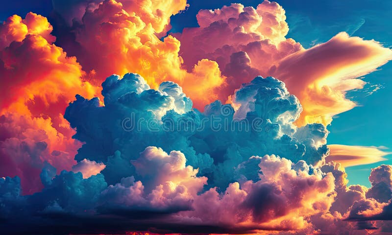 A Beautiful View of Clouds with a Blue Sky in the Background. Stock ...