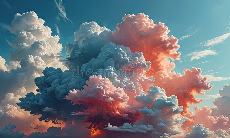 A Beautiful View of Clouds in the Sky. Stock Illustration ...