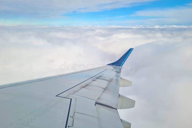 Beautiful View of the Clouds from the Window of the Flying Plane. Stock ...