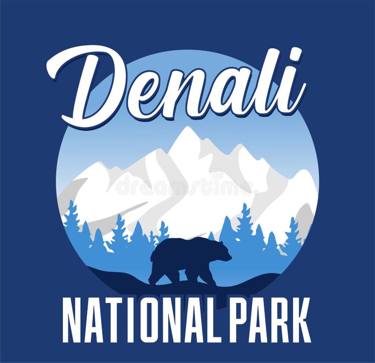 Beautiful View in Denali National Park Stock Vector - Illustration of ...