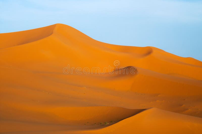 Beautiful View of a Desert Hill with a Blue Sky in the Background Stock ...