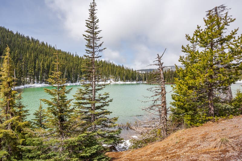 Devil S Lake, One of the Cascade Lakes, in Springtime Stock Photo ...