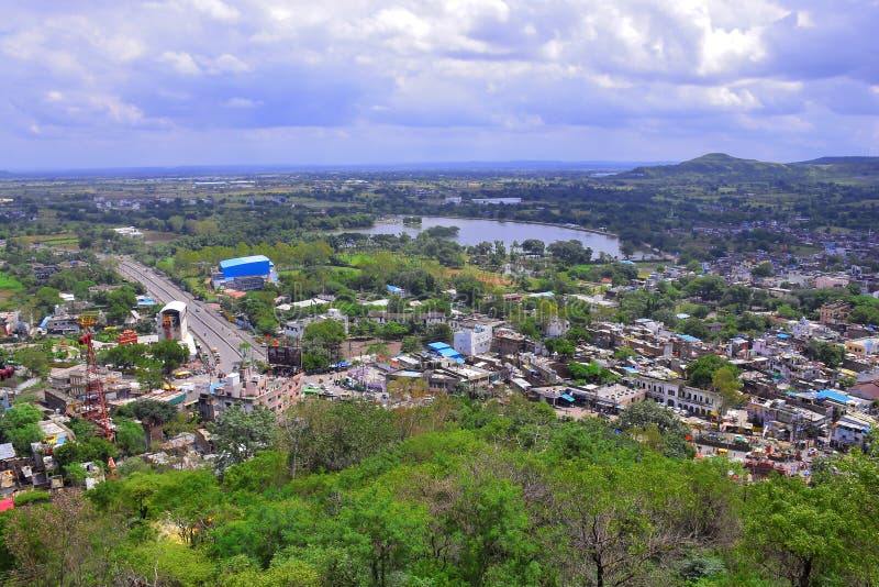 Beautiful View of Dewas City and Rope-way Cable Car, Taken from the ...