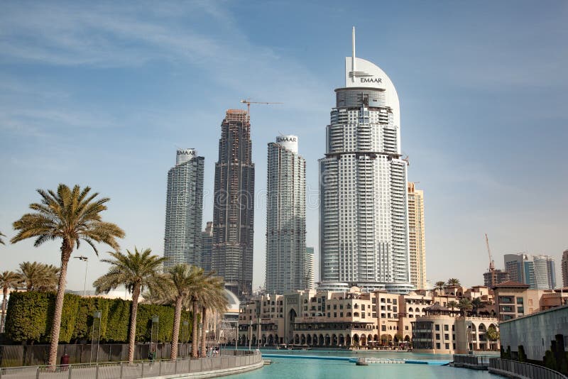 Beautiful View on Dubai Modern and Luxury Skyscrapers Editorial ...