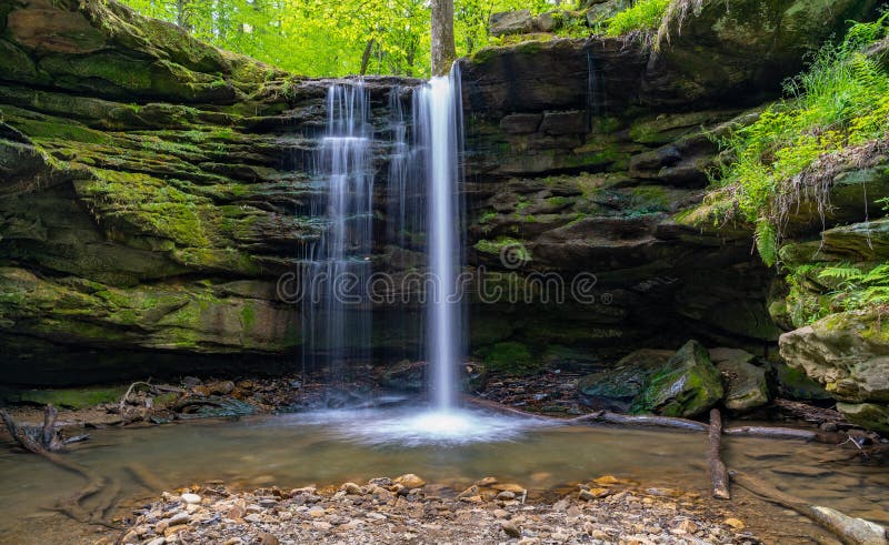 Beautiful View of Dundee Falls in Ohio Stock Image - Image of river ...