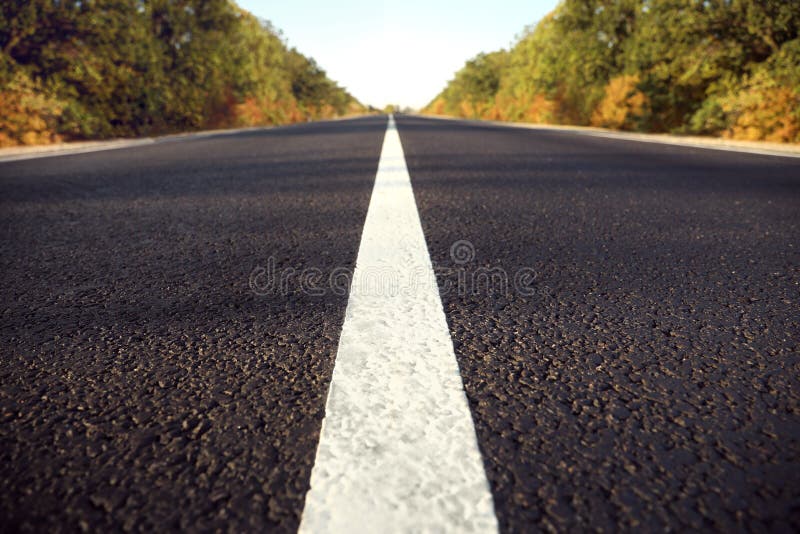 Beautiful View of Empty Asphalt Highway, Closeup. Road Trip Stock Image ...