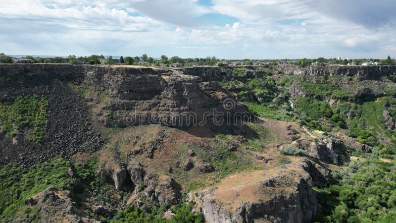 Beautiful View of an Erosive Geological Formation with Greenery Stock ...