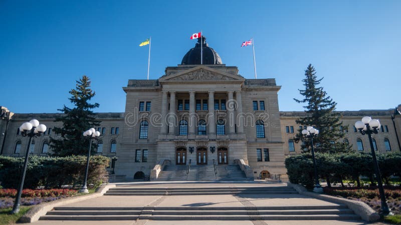 Beautiful View of the Facade of Saskatchewan Legislative Building in ...