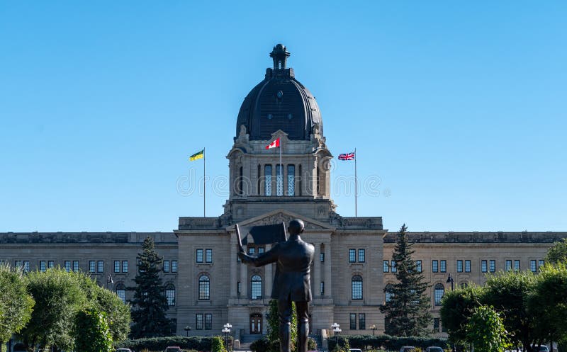 Beautiful View of the Facade of Saskatchewan Legislative Building in ...
