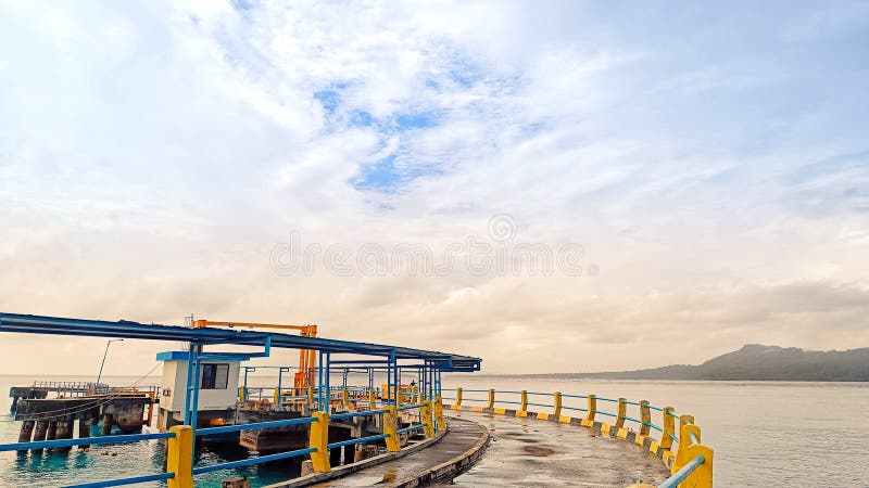 Beautiful View of the Ferry Port, before the Ship Docks Stock Image ...