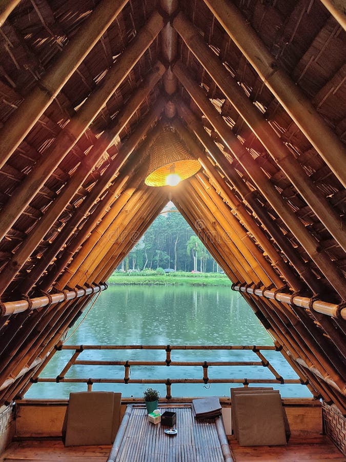 Beautiful View of a Floating Seating Hut at the Lake Stock Photo ...