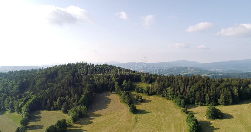 Beautiful View of Forest and Fields Aerial Stock Photo - Image of ...