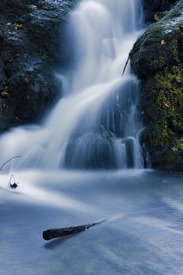 Beautiful View of a Fresh Forest Stream Flowing Down the Rocks Stock ...