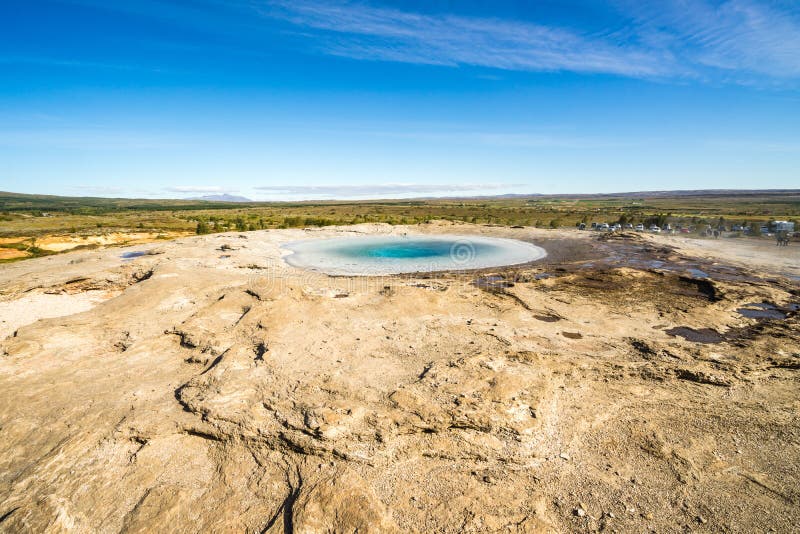 Beautiful View of a Geyser in the Stock Photo - Image of fountain ...