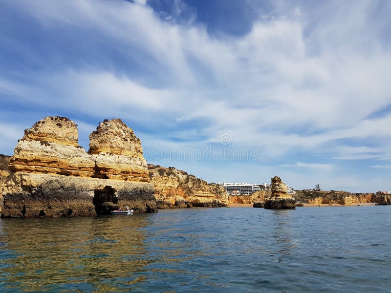Beautiful View of the Gigantic Cliff in the Ocean on a Sunny Summer Day ...