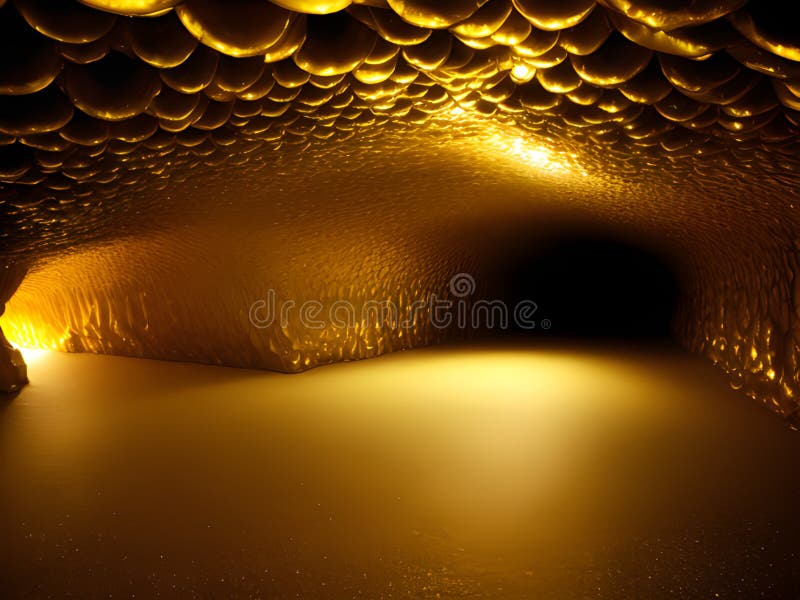 Beautiful View of the Gold Cave in Mountain, Ai Generated Stock ...