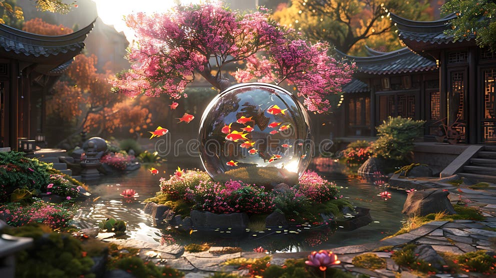 A Beautiful View of the Goldfish Fishbowl Stock Image - Image of ...