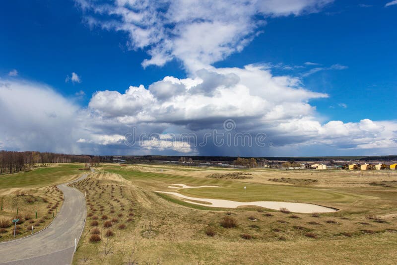 Beautiful View of Golf Field Stock Photo - Image of sport, sunlight ...