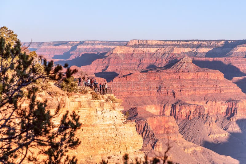 Beautiful View of the Grand Canyon in the Light of the Rising Sun Stock ...