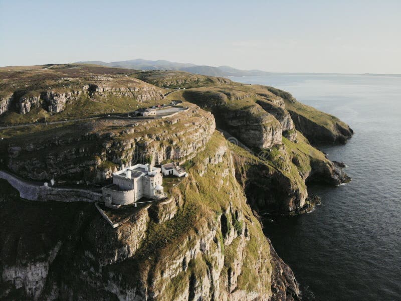 Beautiful View of a Great Orme Lighthouse Under the Clear Sky Stock ...