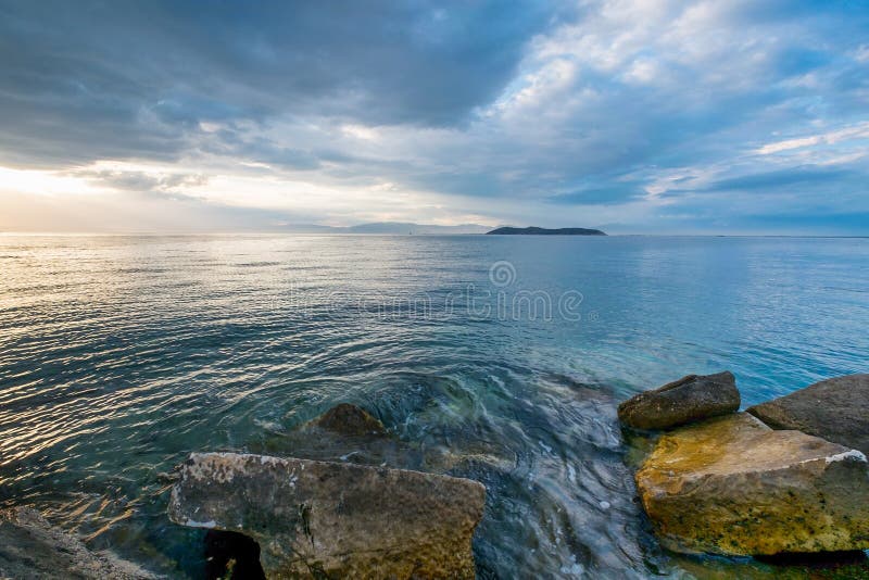 Beautiful View from a Greek Port. Stock Image - Image of mediterranean ...