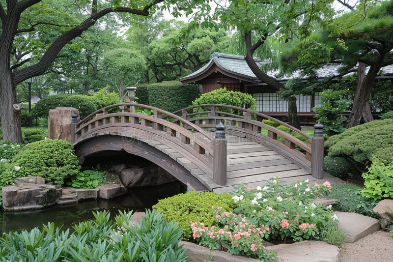 Beautiful View of Greenery and a Bridge in the Forest_ Stock ...