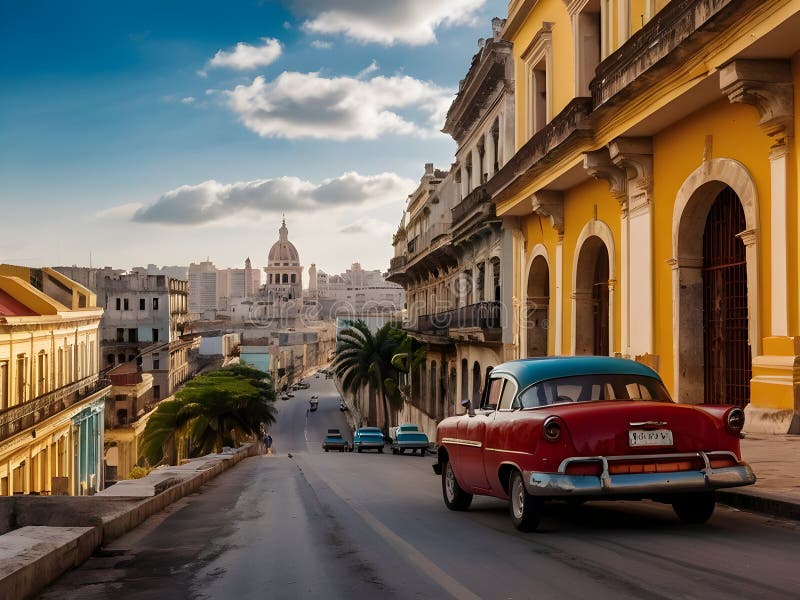Beautiful View on Havana Cuba Stock Illustration - Illustration of ...