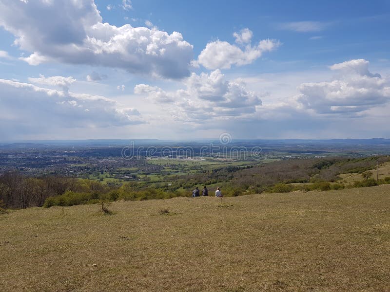Beautiful View from the Hill into the Land Stock Image - Image of plain ...